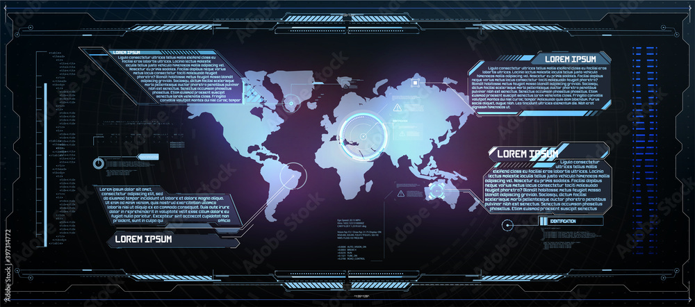 Hud frames. Futuristic modern user interface elements, hud control ...