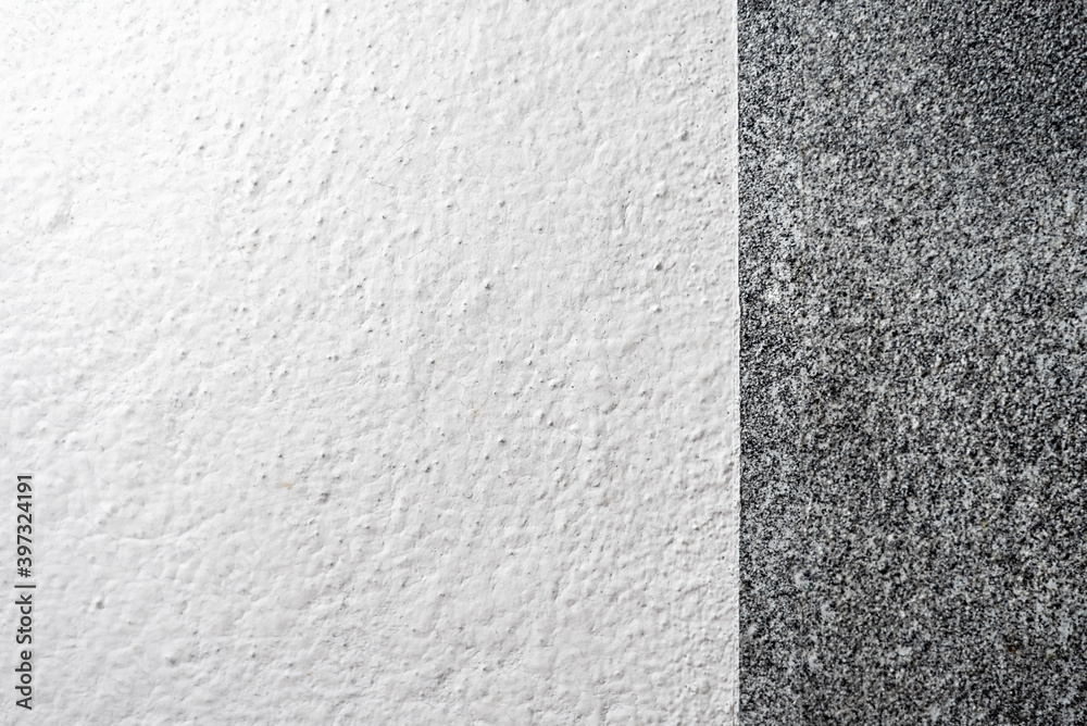 The Black-White Background is Divided into Two Parts. Close Up Natural ...