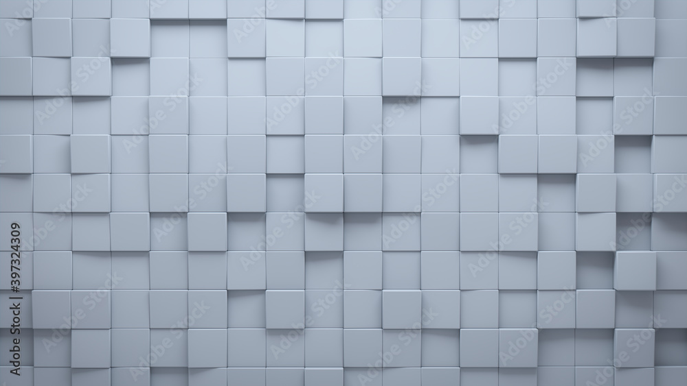 Futuristic, High Tech, light background, with a square block structure ...