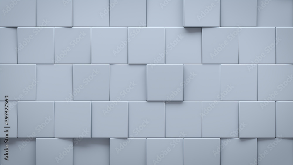 Futuristic, High Tech, light background, with an offset square block ...