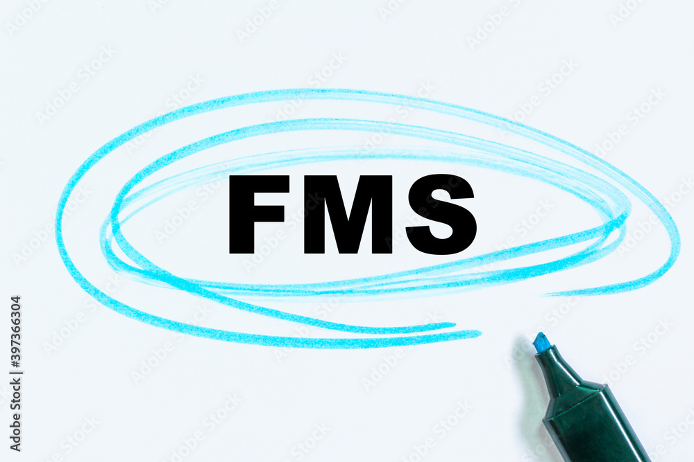 Foto de writing the text: FMS. Check list and marker. Definition of the ...