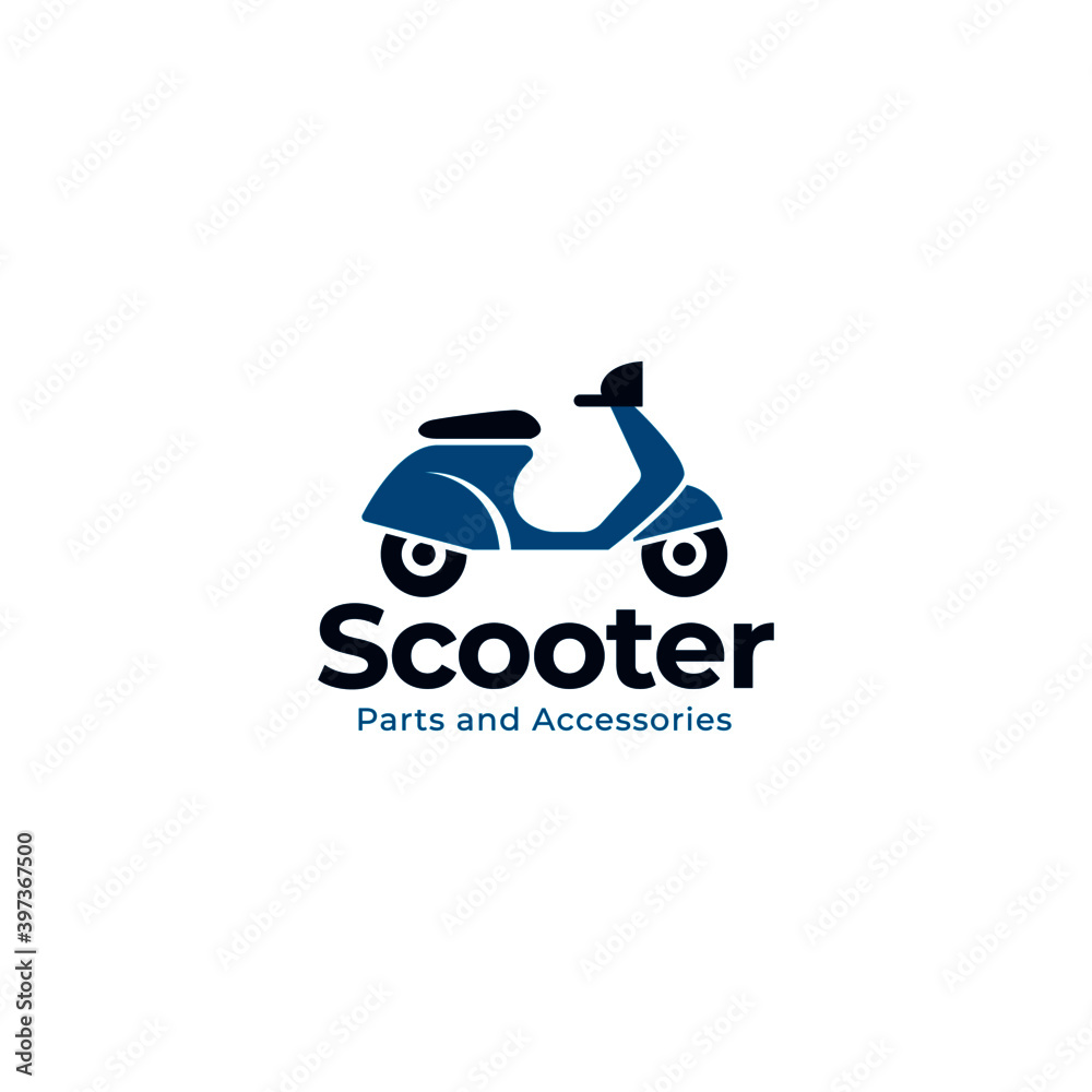 classic scooter emblems, logo, icons and badges. Urban, street scooter ...