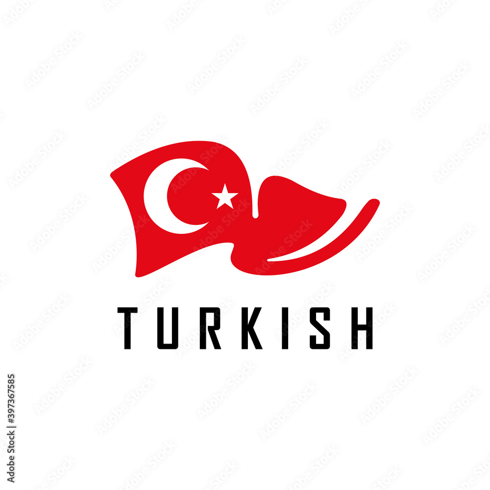 Turkey flag background, Turkey abstract wavy flag red white modern ...