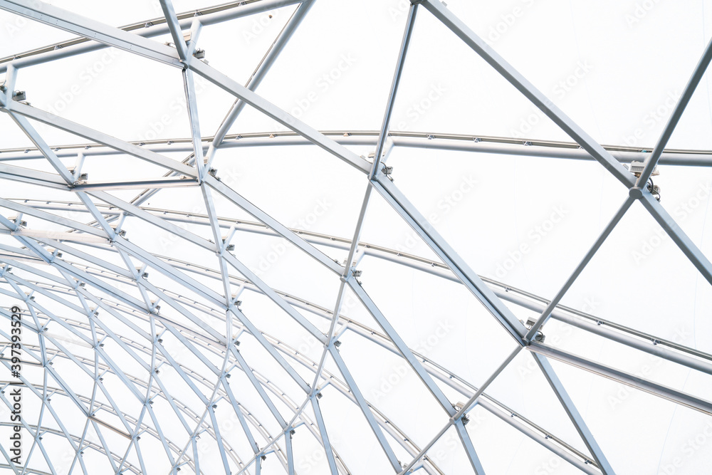 building construction of metal steel framework outdoors Stock Photo ...