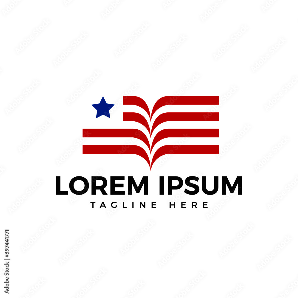 UNITED NATION FLAG LOGO STAR AND LINE ART DESIGN WITH SIMPLE FLAT BRAND ...