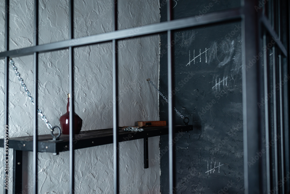 interior of a punishment cell in a prison Stock Photo | Adobe Stock