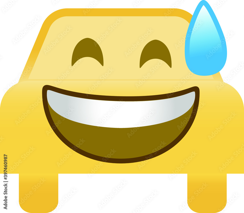 emoji voiture pour vos message, reseaux sociaux Stock Vector | Adobe Stock