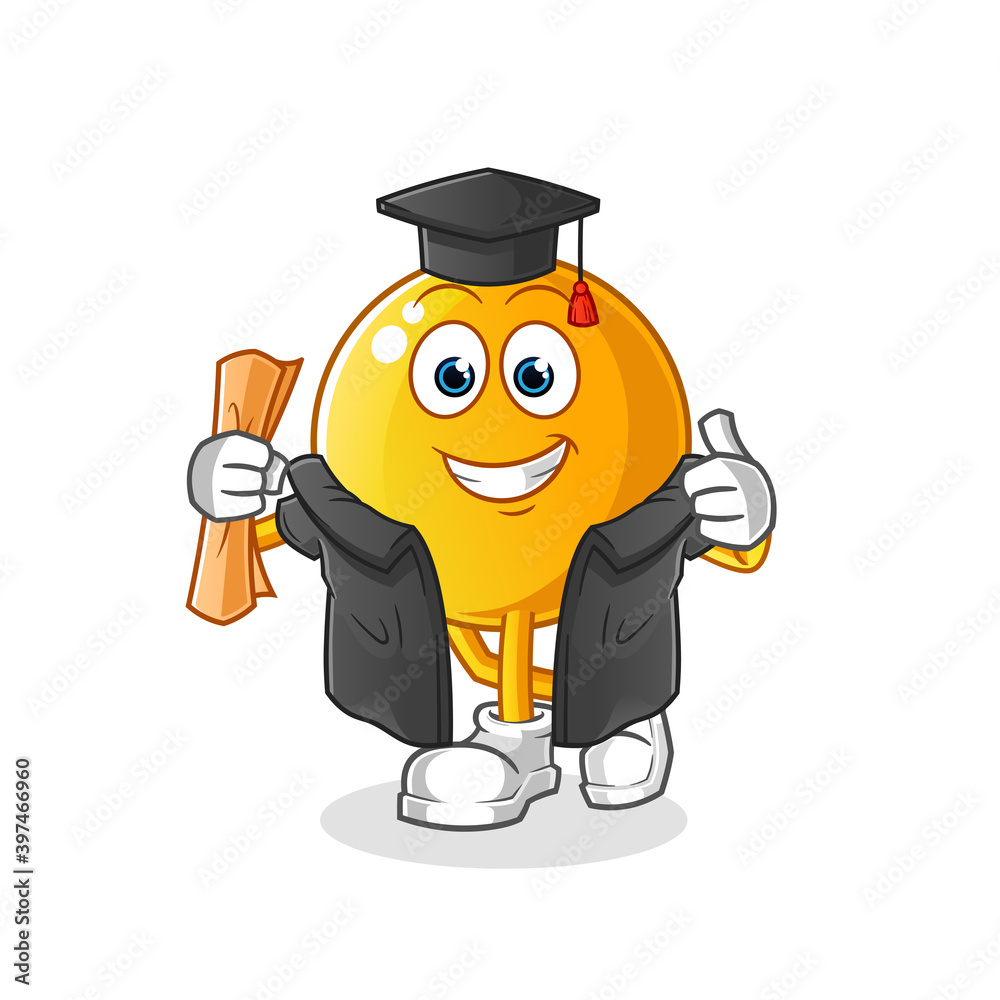 emoticon graduation vector. cartoon character Stock Vector | Adobe Stock