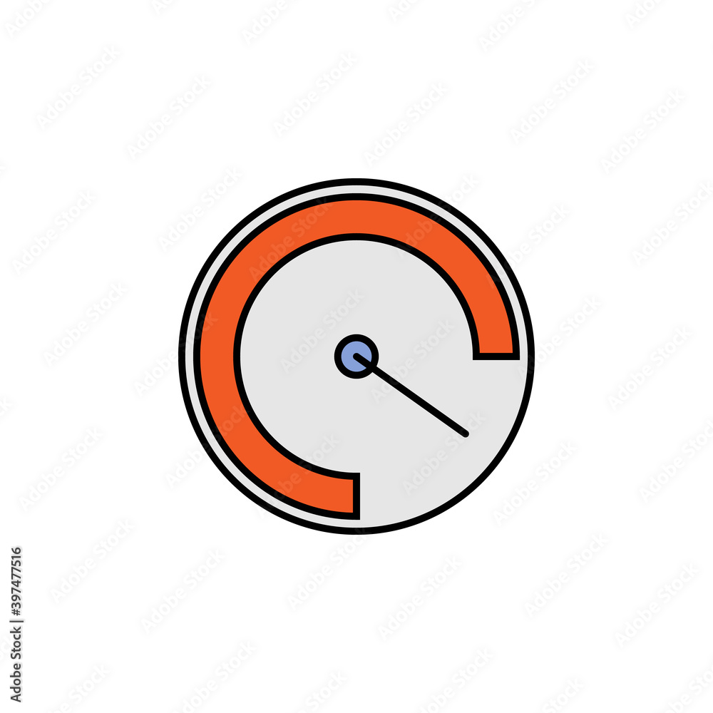 speedometer, speed, time, clock icon. Signs and symbols can be used for ...