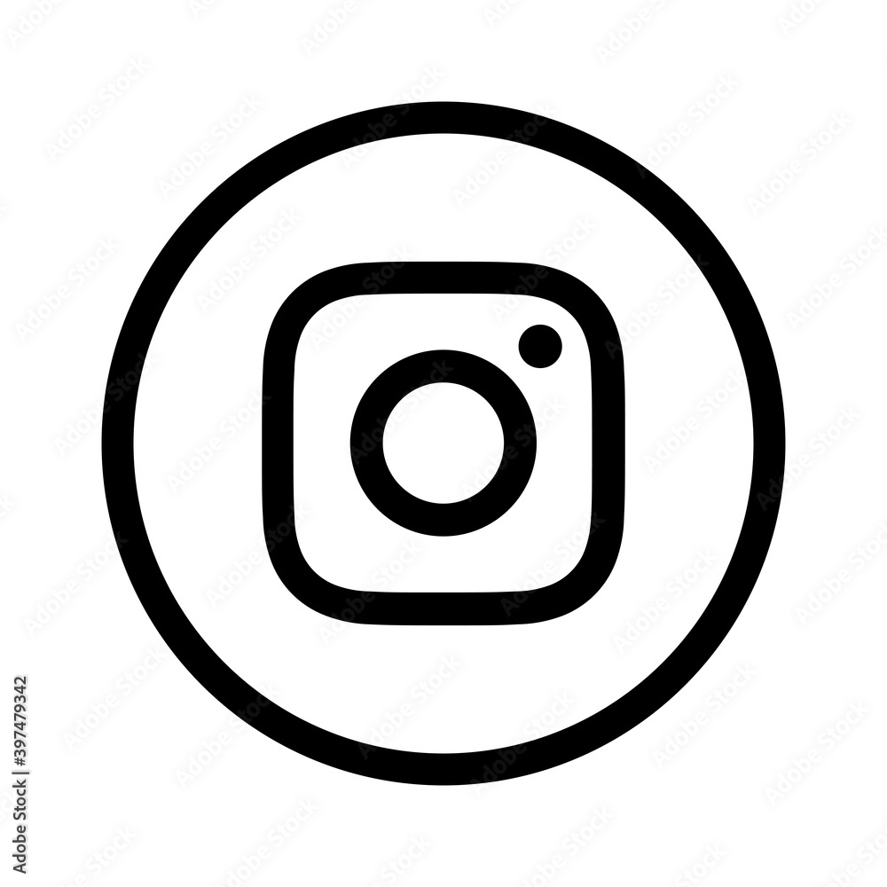 Instagram Logo - Vector - Black Silhouette Shape - Isolated. Instagram ...