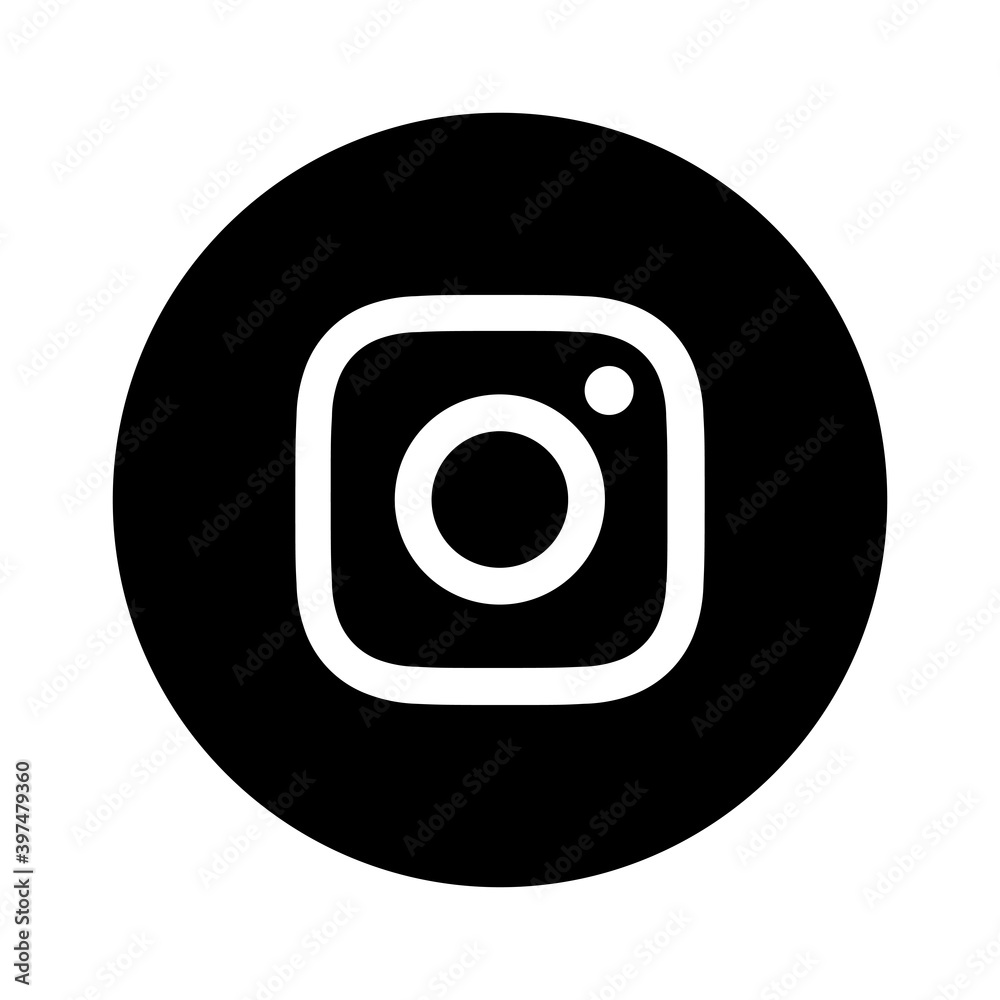 Instagram Logo - Vector - Black Silhouette Shape - Isolated. Instagram ...