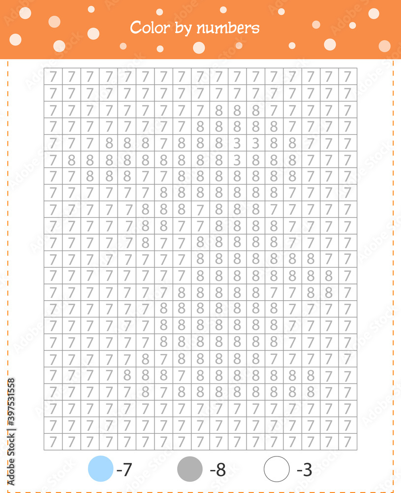 Number coloring for kids. Color and find out who hid in the picture ...