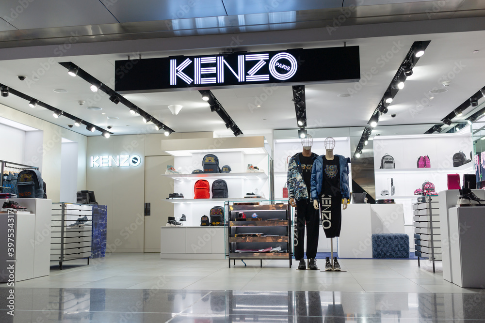 Interior view of Kenzo Store in Hamad International Airport. Kenzo is a ...