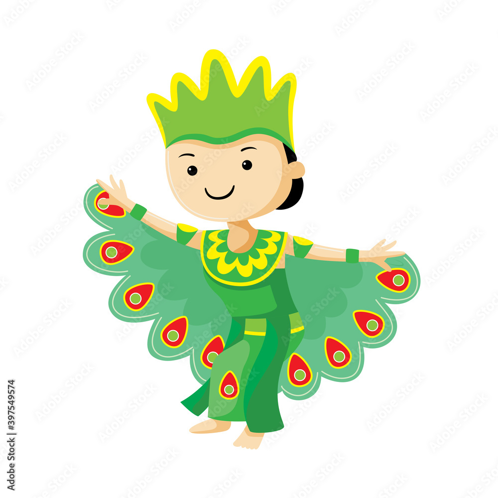 Merak Dance from West Java. Traditional Dance from Indonesia. Stock ...