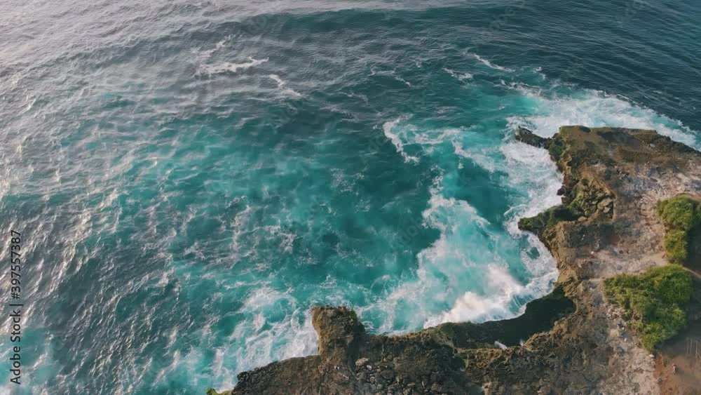 Amazing background of tropical island rocky shoreline. Fnatastic ...