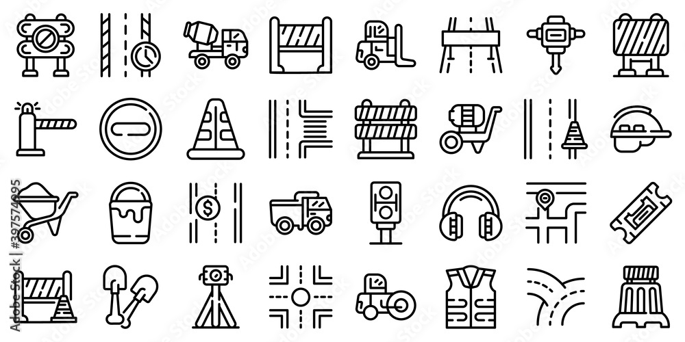 Construction Icons Black And White