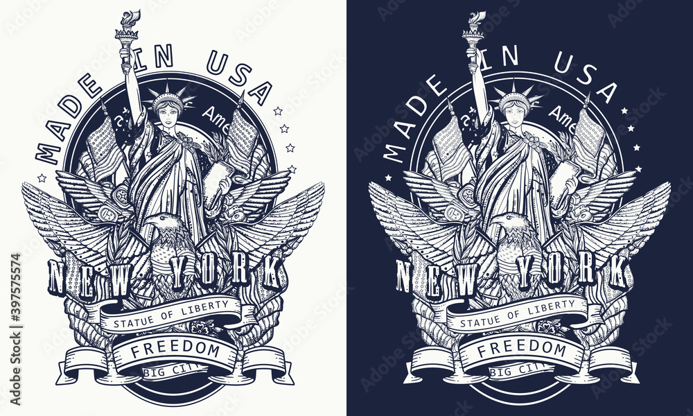 Statue Of Liberty Traditional Tattoo
