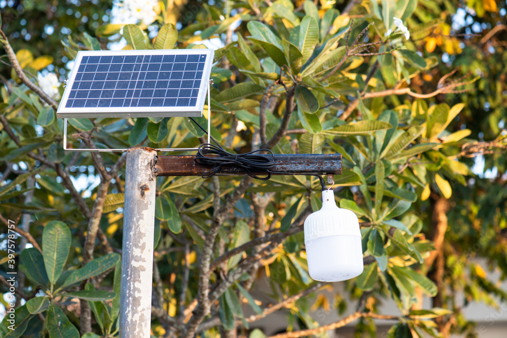 Solar cell light is clean energy. Stock Photo | Adobe Stock