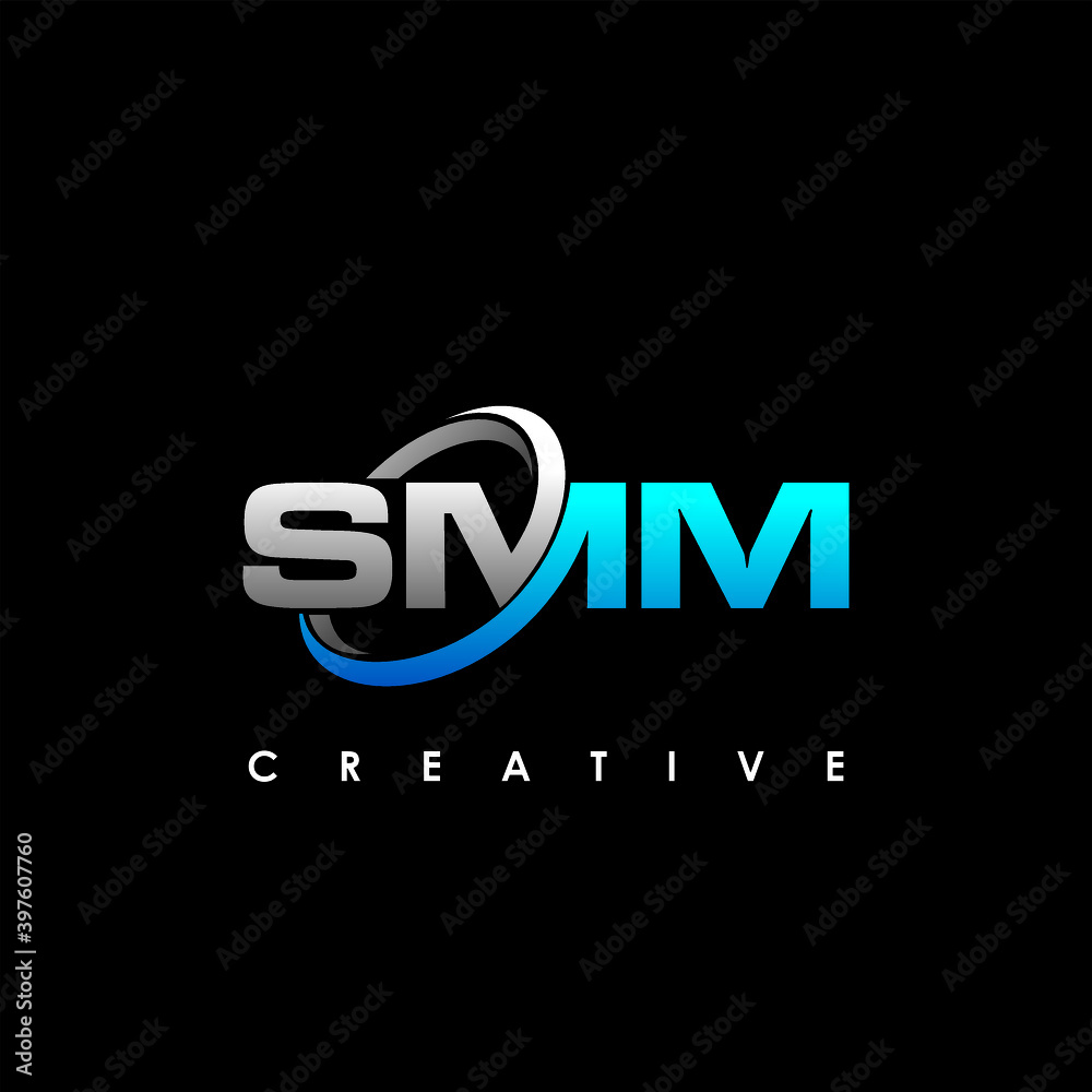 SMM Letter Initial Logo Design Template Vector Illustration Stock ...
