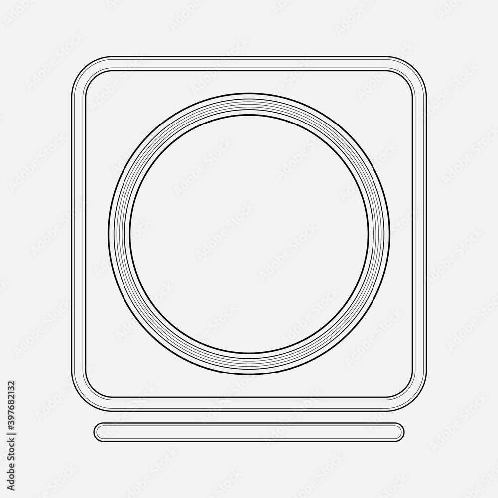 Permanent press icon line element. Vector illustration of permanent ...