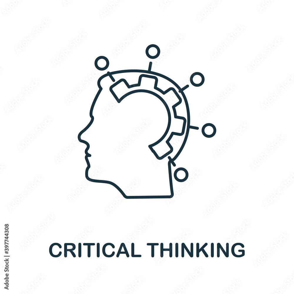 Critical Thinking icon. Line style element from life skills collection ...