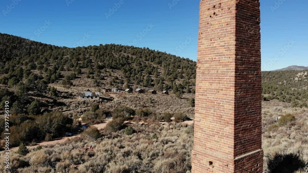 Nevada Cinnabar Mine and Ghost Town. The Mine Produced Mercury from ...