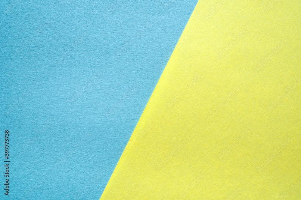 Paper texture background of pastel blue and yellow colors. Sheets of ...