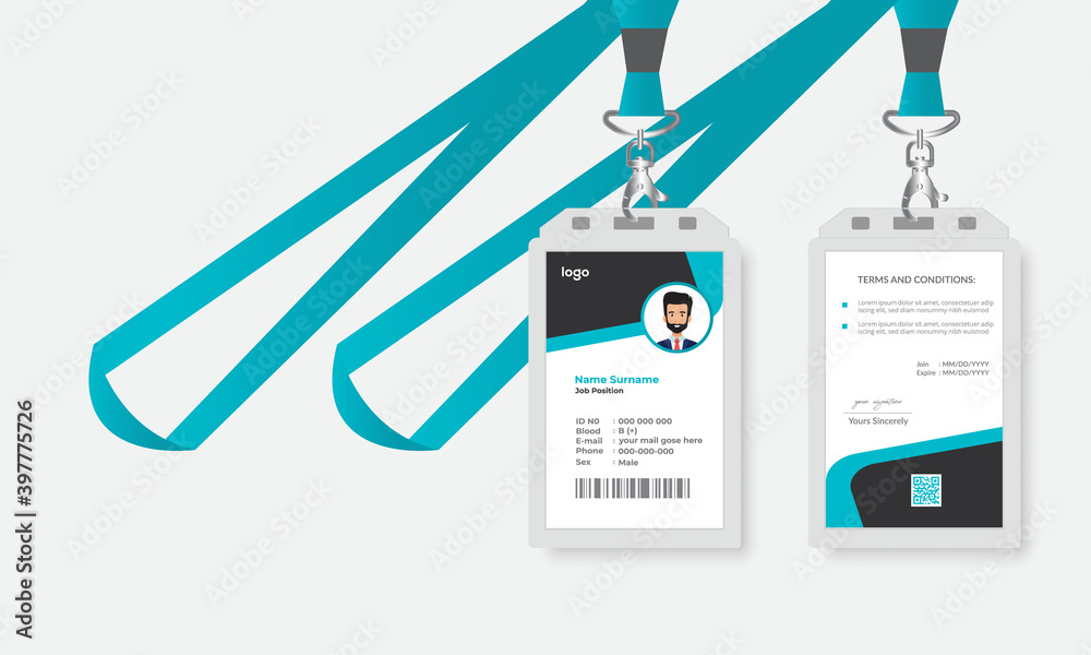Creative Id Card Design Vector Template.Identity Card Template Vector ...