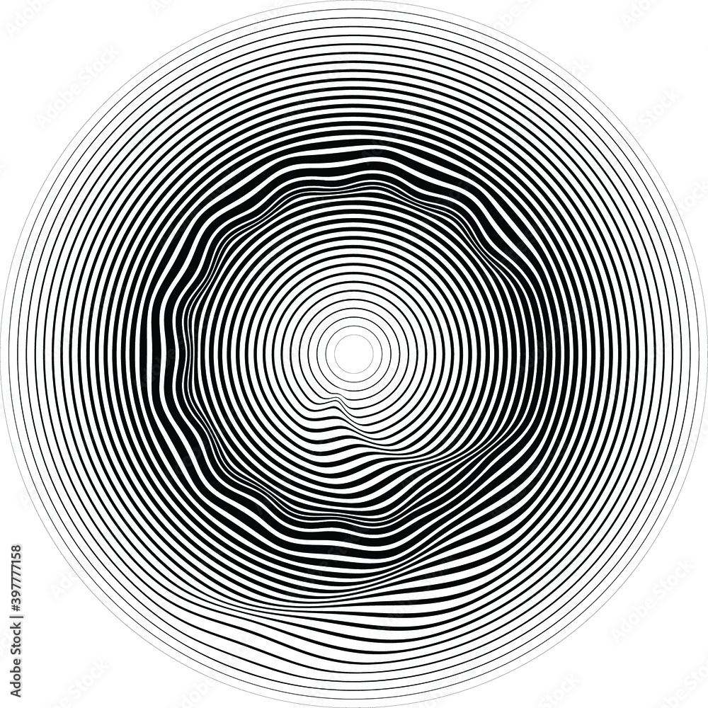 Flow Lines in Circle Form . Spiral Vector Illustration .Technology ...