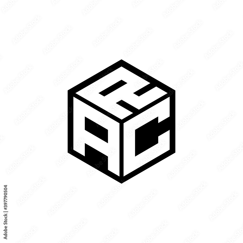 ACR letter logo design with white background in illustrator, eps cube ...