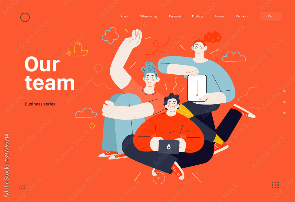 Business Topics Our Team Web Template Flat Style Modern Outlined business-topics-our-team-web-template-flat-style-modern-outlined