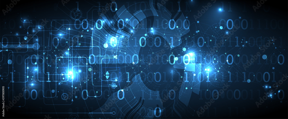 Abstract glowing technology background. Communication concept. Template ...