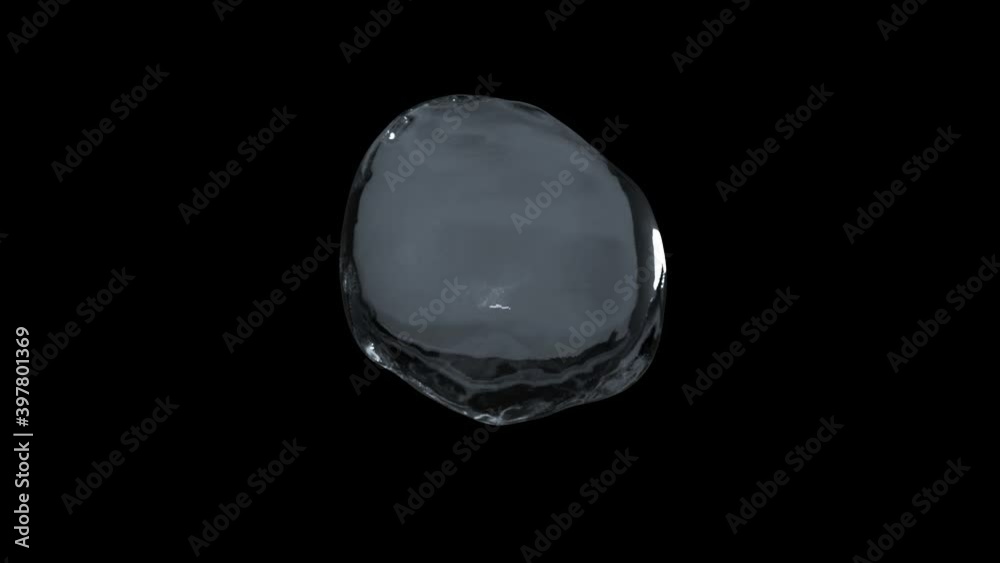 A drop of water falling, glittering crystal clear raindrop, teardrop ...