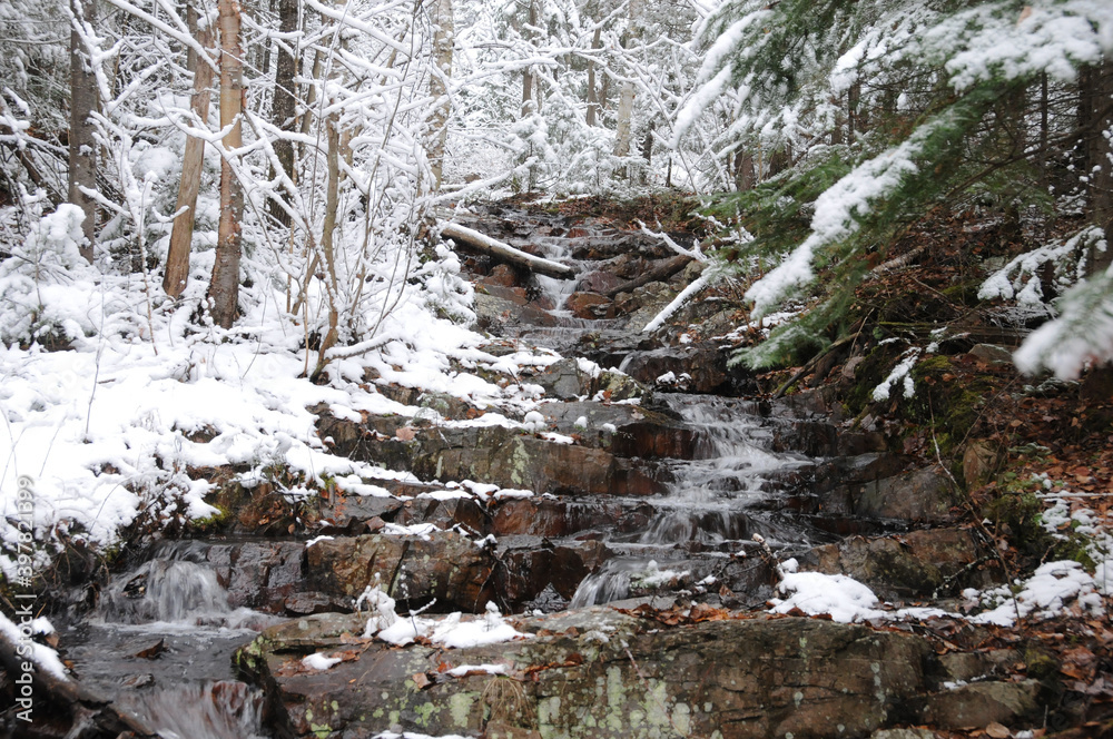 Stream flow Scenery winter stock photos. Winter stream flow with ...
