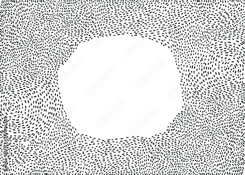 Dotted border frame with copy space, dashed line pattern. Optical ...