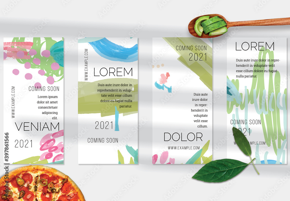 Flyer Layout with Marker Scribble on White Stock Template | Adobe Stock