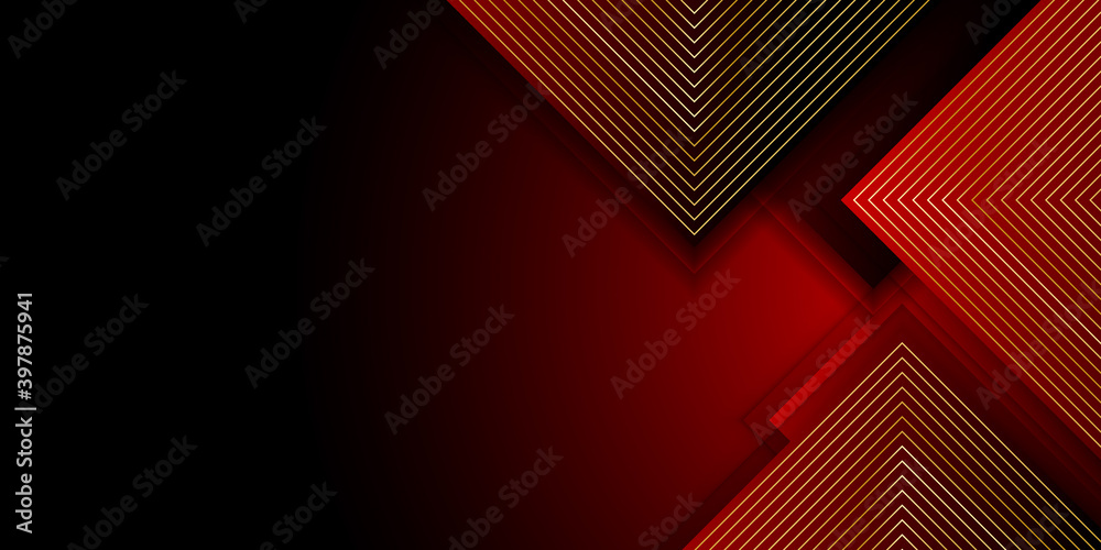 Red black gold abstract modern background. Vector illustration design ...