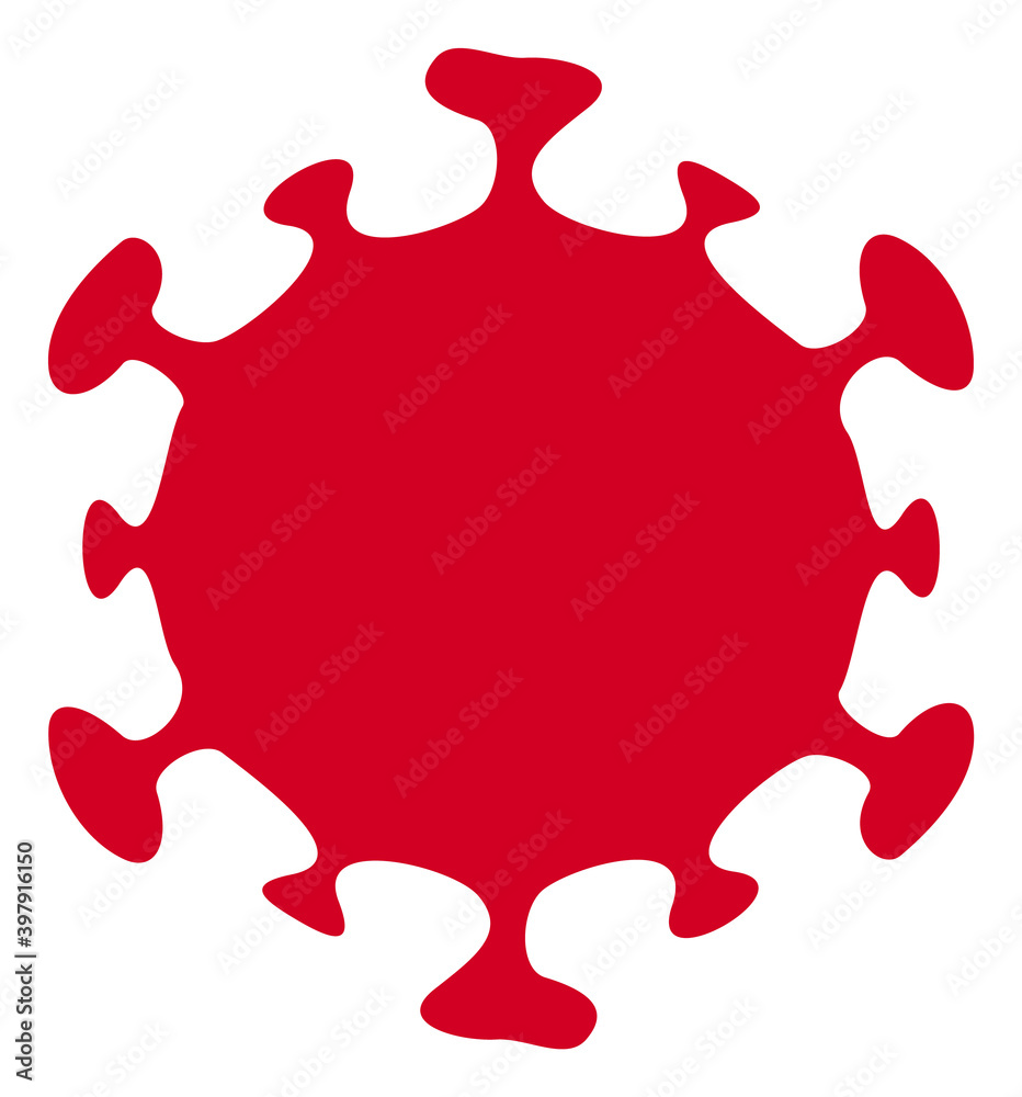 Covid virus icon with flat style. Isolated vector covid virus icon ...