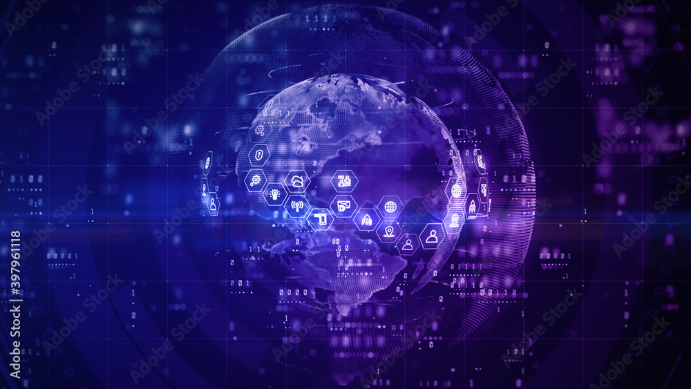 Technology Network Digital Data Connection, Cyber Security digital data ...