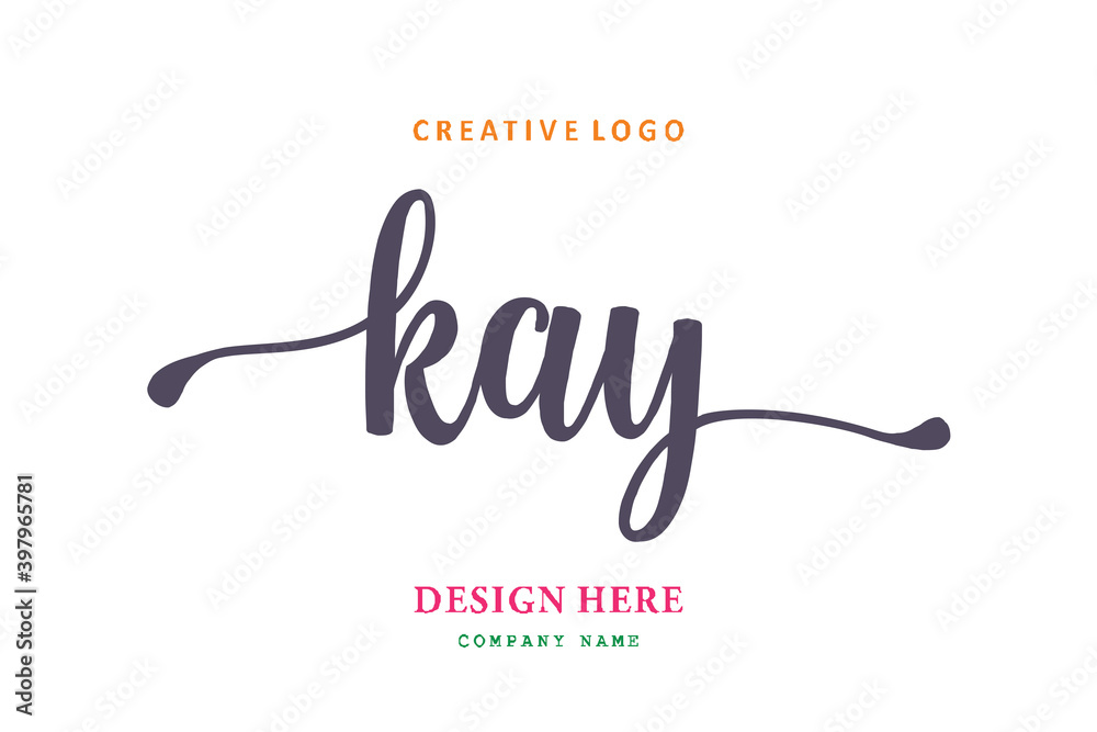 KAY lettering logo is simple, easy to understand and authoritative ...