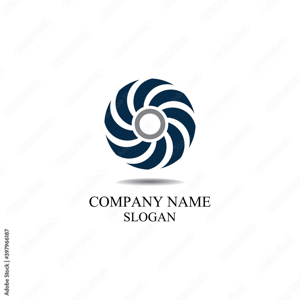 Vortex circle logo and symbols template icons app Stock Vector | Adobe ...