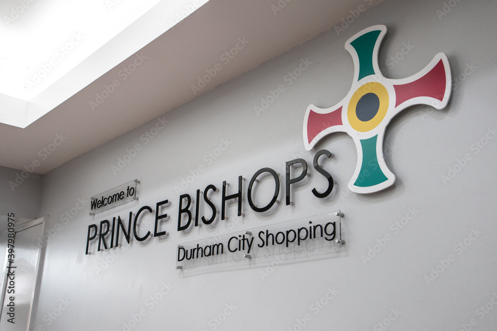 Welcome to Prince Bishops Shopping Centre Mall sign in Durham City with ...