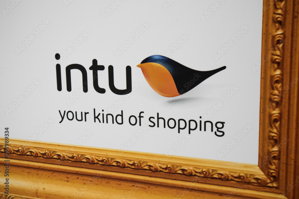 intu your kind of shopping detail of poster with bird branding Stock ...