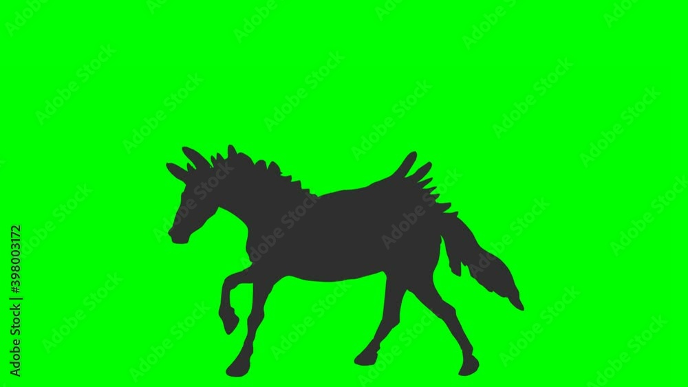 PEGASUS Mythological flying horse.2D animation.HD 1080.Seamless loop ...