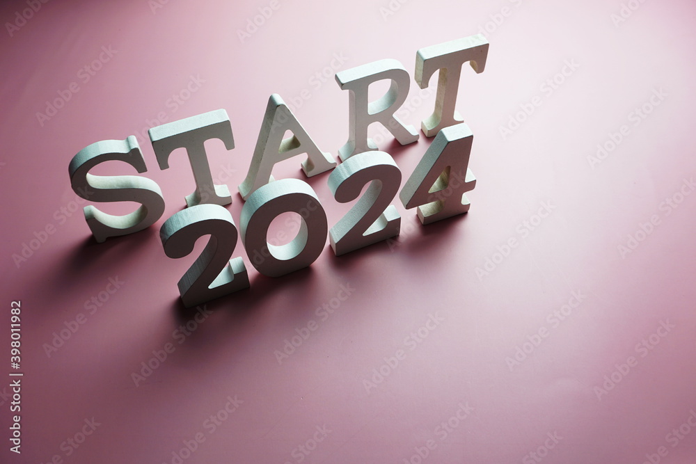 Start 2024 alphabet letter on pink background Stock Photo | Adobe Stock