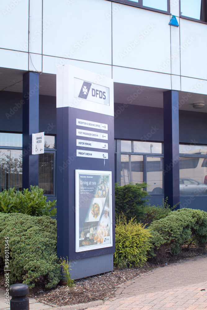 Exterior of DFDS corporate buildings at Port of Tyne terminal. Showing ...