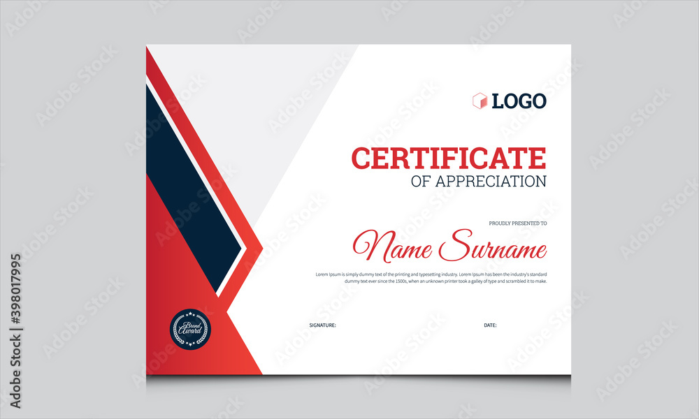modern certificate template. certificate of appreciation .award diploma ...