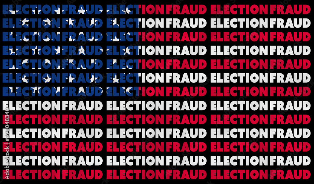 Stockillustratie A USA ELECTION FRAUD text illustration about the ...