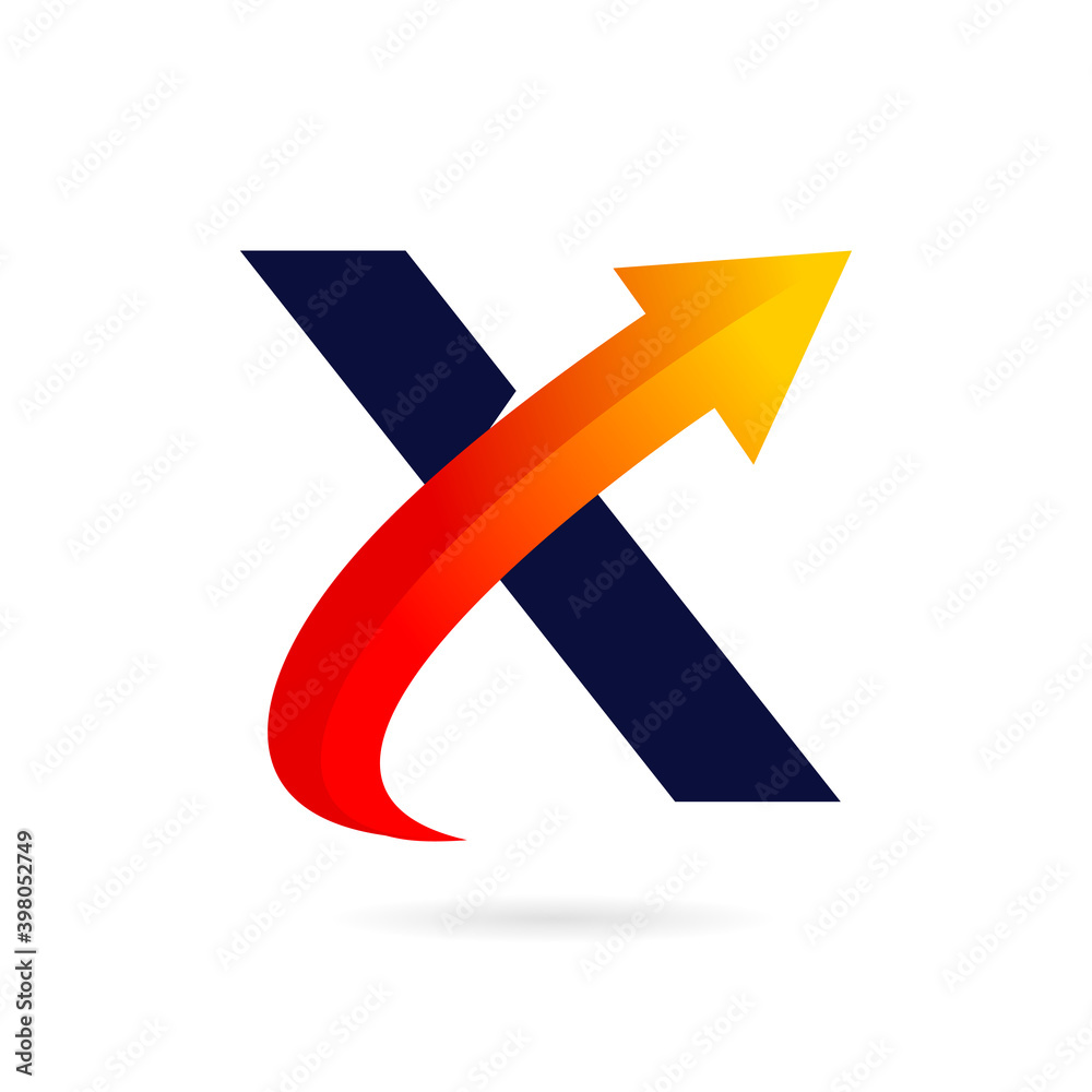 arrow letter x logo concept Stock Vector | Adobe Stock