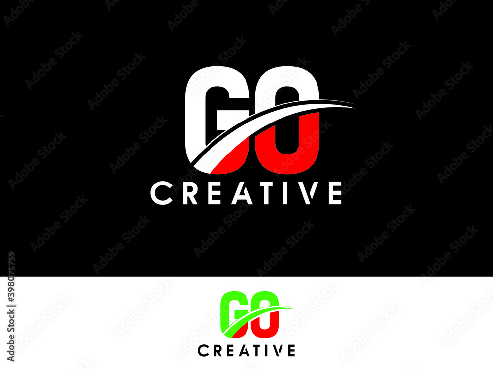 Go Logo Image, Go G o Logo Design Vector Stock Vector | Adobe Stock